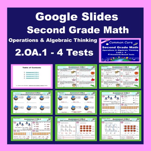 2nd Grade Math Addition and Subtraction 2.OA Tests | Made By Teachers