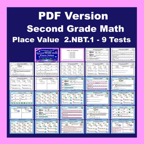 2nd Grade Math Place Value 2.NBT Tests | Made By Teachers