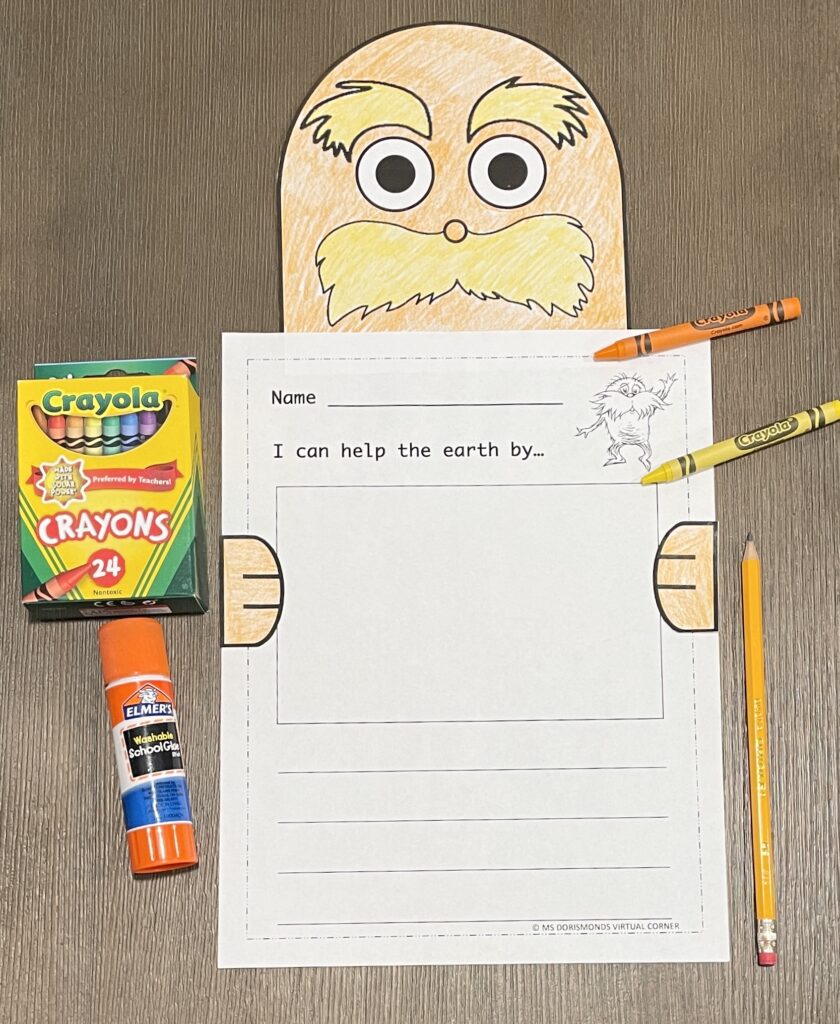 The Lorax (Inspired) Art Craft and Writing Prompt Activity ( K-2 ...
