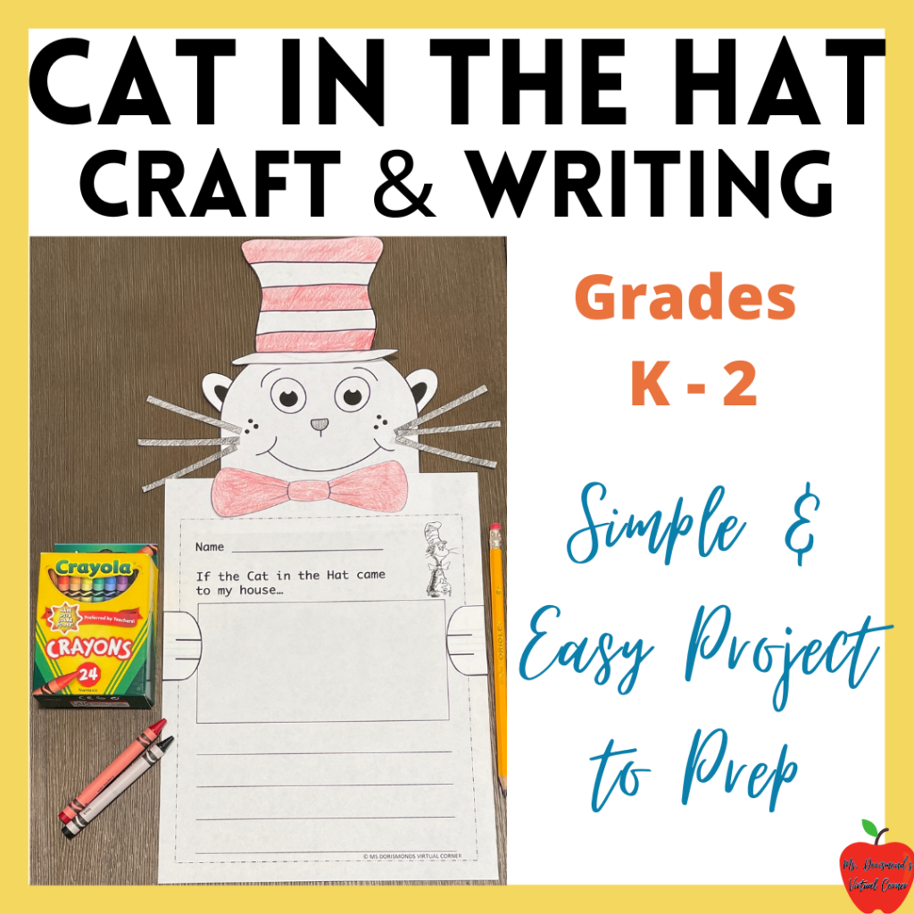 The Cat in the Hat (Inspired) Art Craft and Writing Activity ( K-2 ...