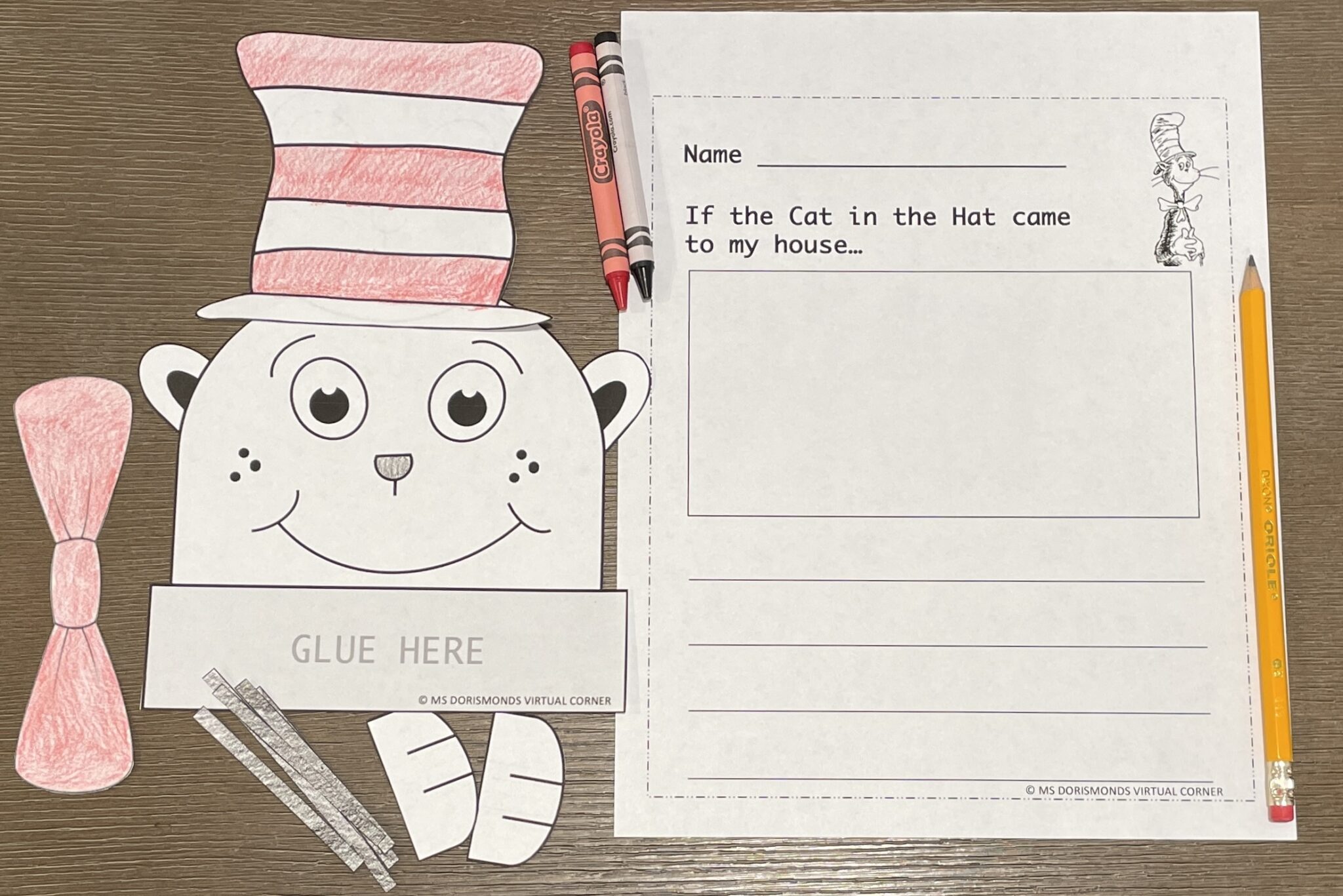 The Cat in the Hat (Inspired) Art Craft and Writing Activity ( K-2 ...