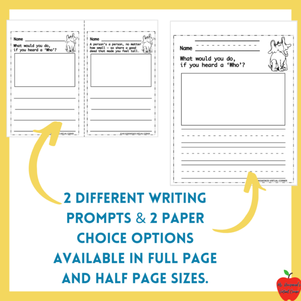 Horton Hears a Who (Inspired) Art Craft and Writing Activity ( K-2 ...