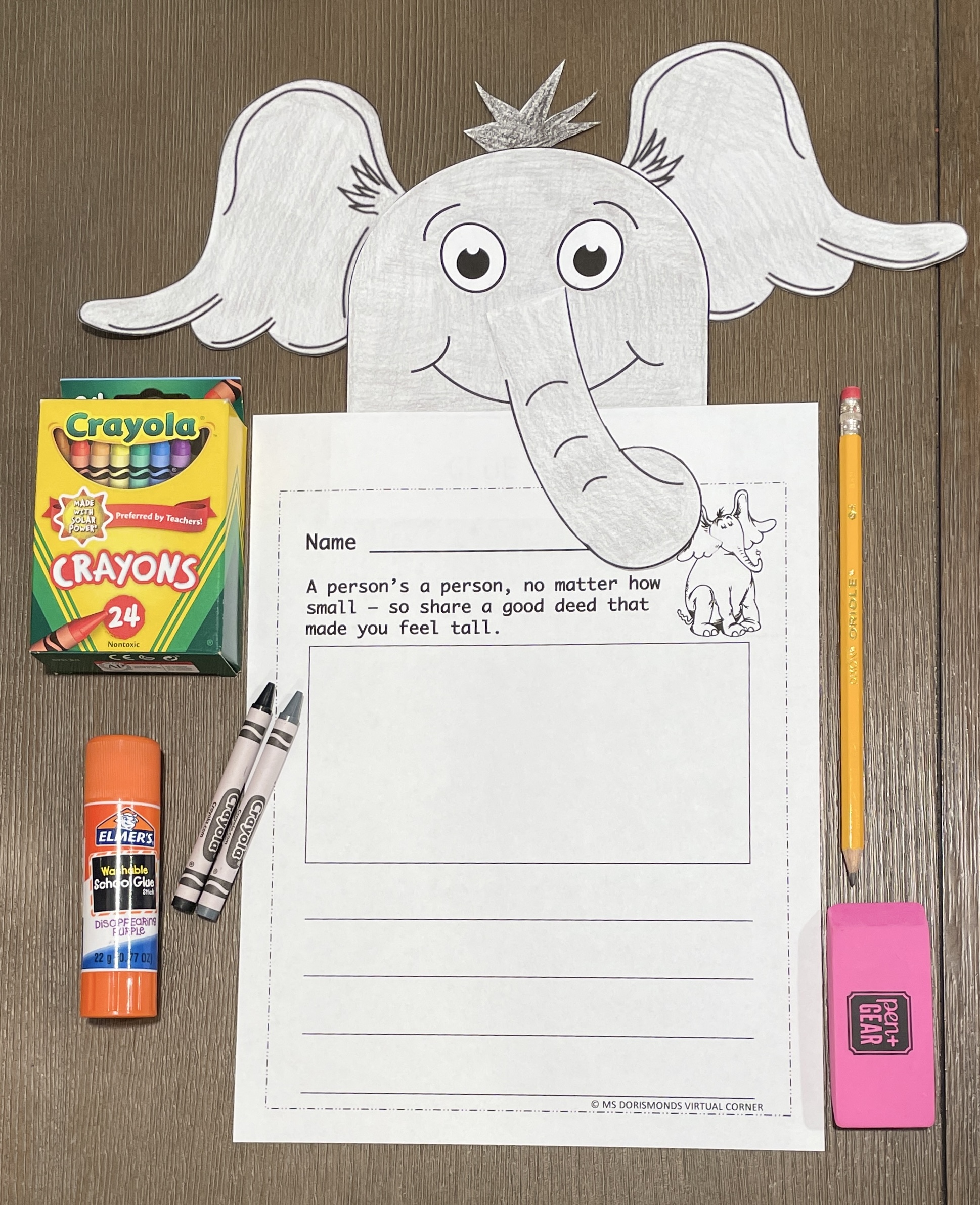 Horton Hears a Who (Inspired) Art Craft and Writing Activity ( K-2 ...