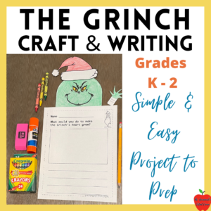 The Grinch (Inspired) Art Craft and Writing Activity (K-2) | Made By ...