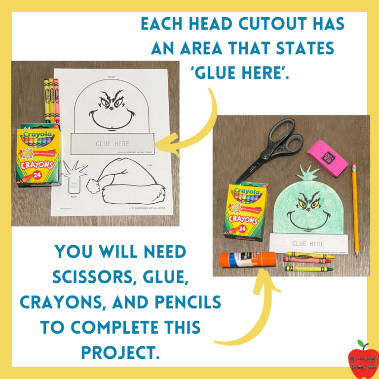 The Grinch (Inspired) Art Craft and Writing Activity (K-2) | Made By ...