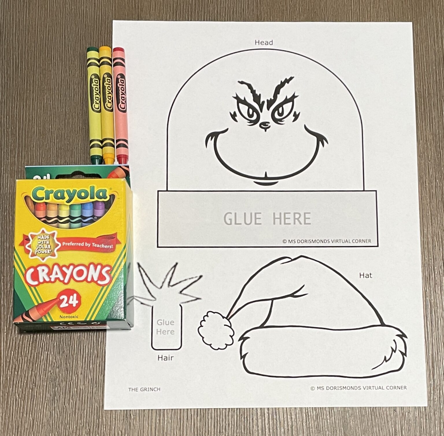The Grinch (Inspired) Art Craft and Writing Activity (K-2) | Made By ...