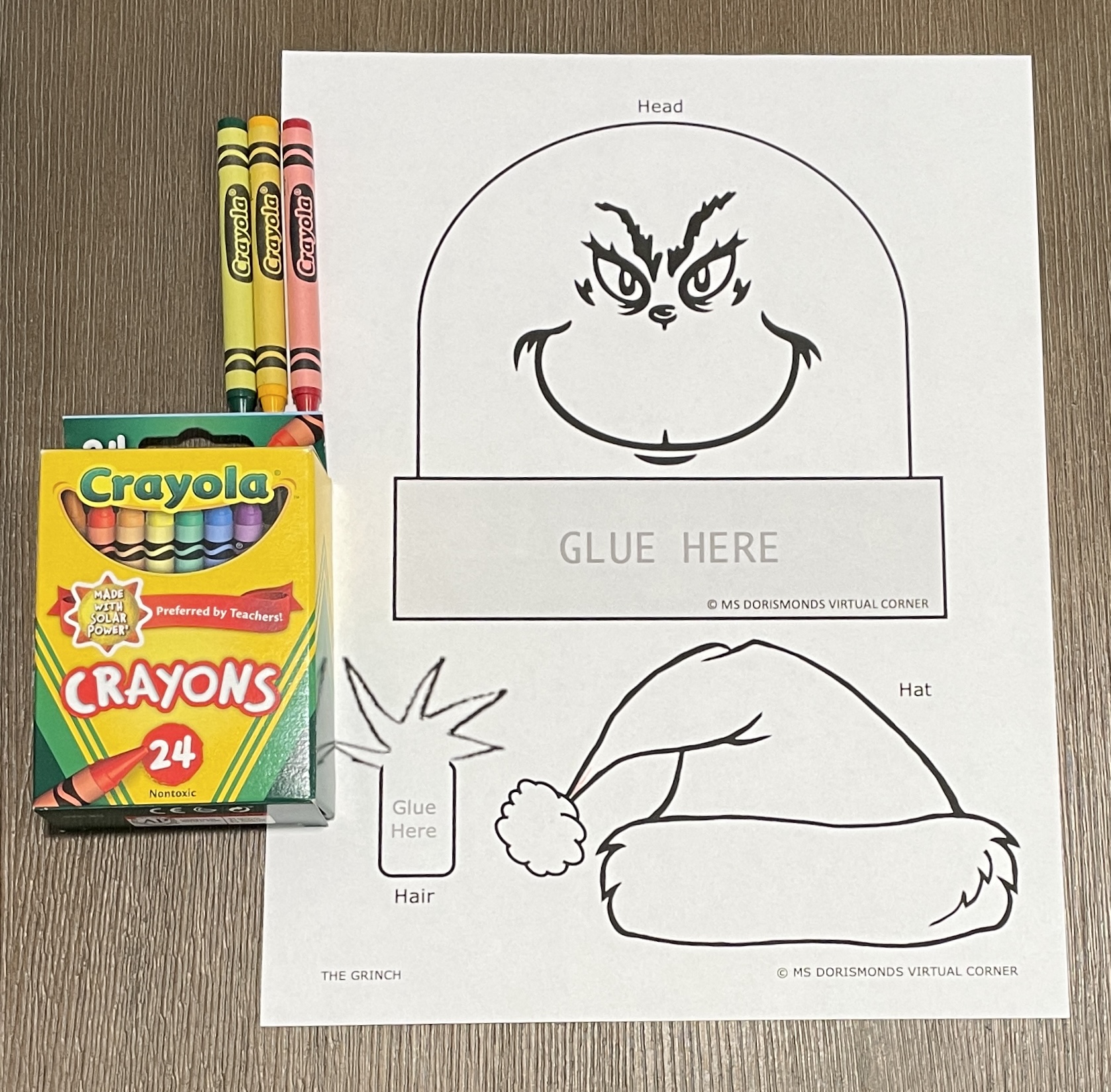 Dr. Seuss The Grinch Inspired Art Craft and Writing Activity (K-2 ...