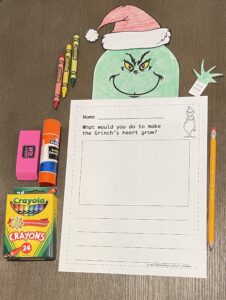 The Grinch (Inspired) Art Craft and Writing Activity (K-2) | Made By ...