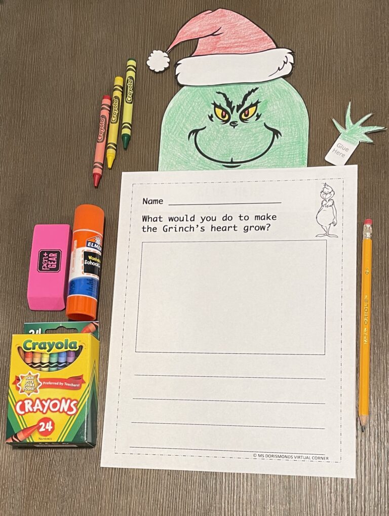 The Grinch (Inspired) Art Craft and Writing Activity (K-2) | Made By ...
