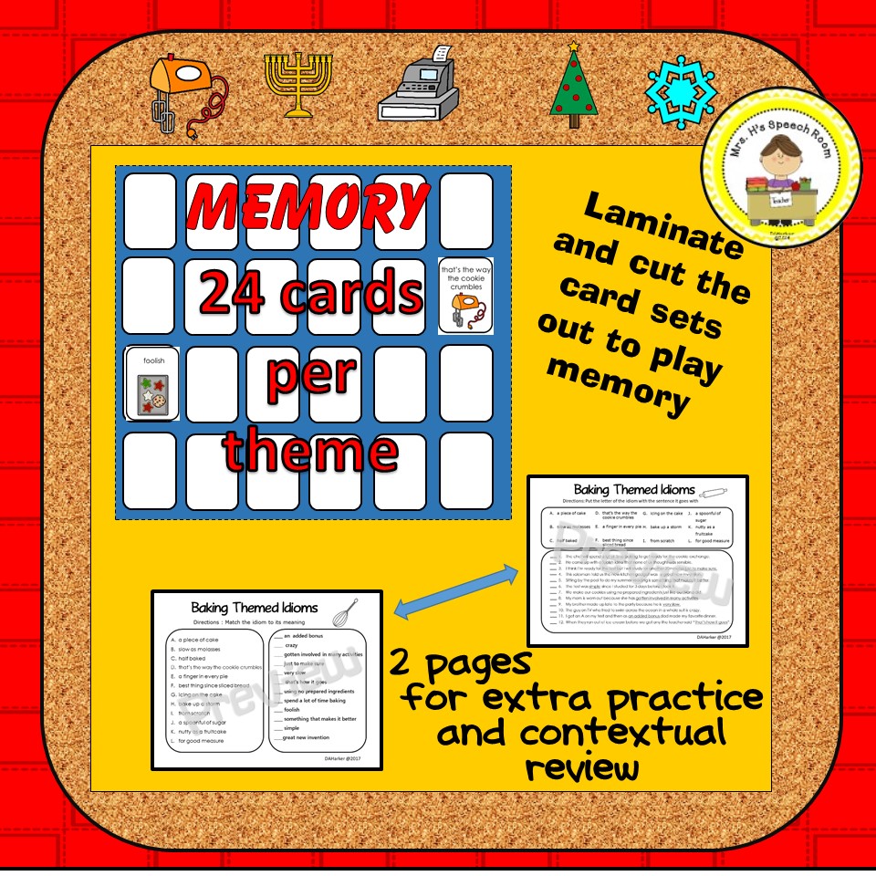 December Speech Therapy Idioms - Upper Elementary, Middle School, High ...