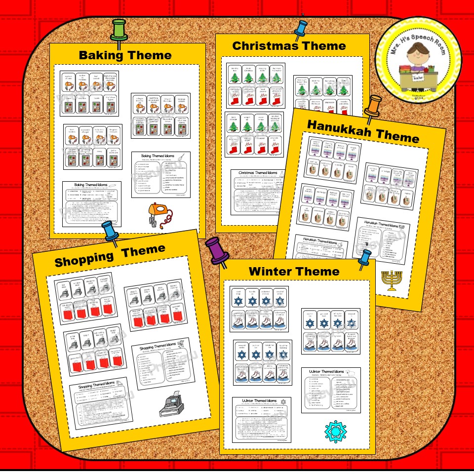 December Speech Therapy Idioms - Upper Elementary, Middle School, High ...