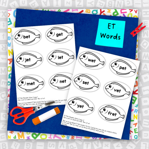 Short E Vowel Craft | Pet's Net | ET Word Family | Made By Teachers
