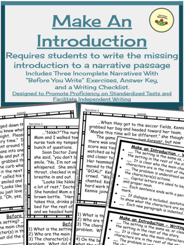 Make an Introduction - Narrative Writing Practice | Made By Teachers