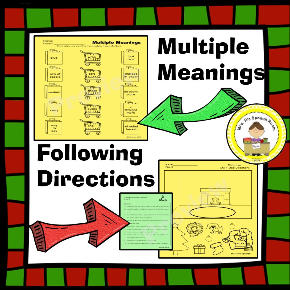 December Vocabulary -Synonyms, Antonyms, Multiple Meanings, Following ...