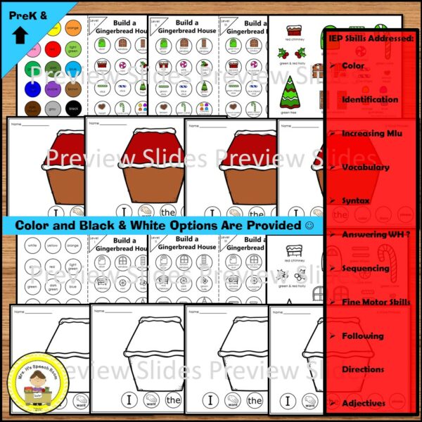Build a Gingerbread House Activity To Increase Sentence Length in ...