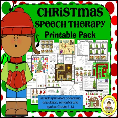 Christmas Speech Therapy Printable Pack | Made By Teachers