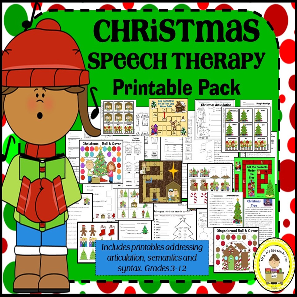Christmas Speech Therapy Printable Pack - Made By Teachers