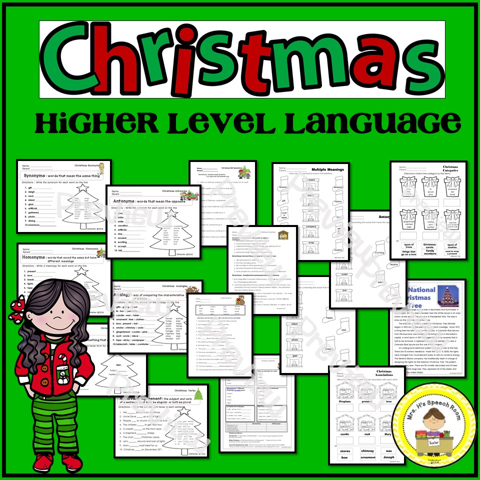 Christmas Speech Therapy Printable Pack | Made By Teachers