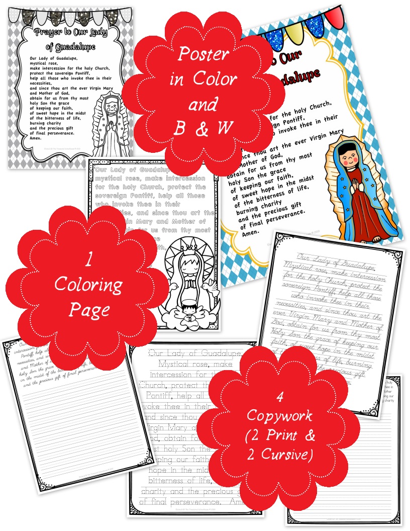 Prayer to Our Lady of Guadalupe Prayer Pack | Made By Teachers