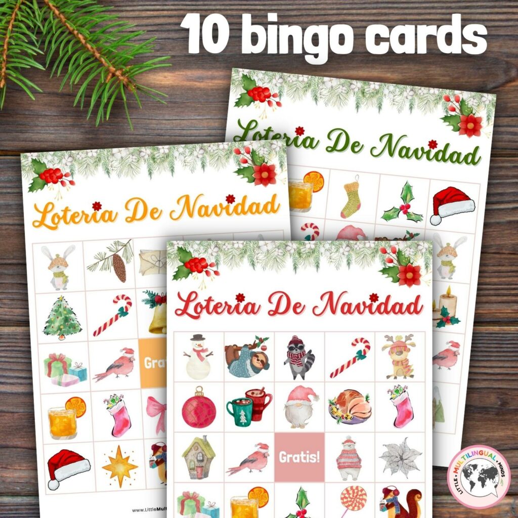 Actividades de Navidad: Christmas Bingo in Spanish, Bingo de Navidad ...