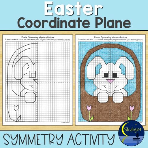 Easter Coordinate Plane Symmetry Graphing Picture Four Quadrant Math ...