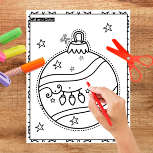 Christmas Scissor skills Cutting and Coloring ,Winter Activities 100 ...