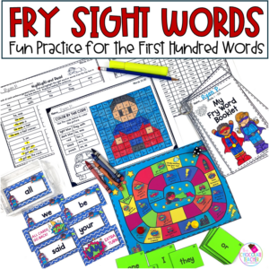 Sight Word Practice - Games - Worksheets - Fry Words 1-100 | Made By ...