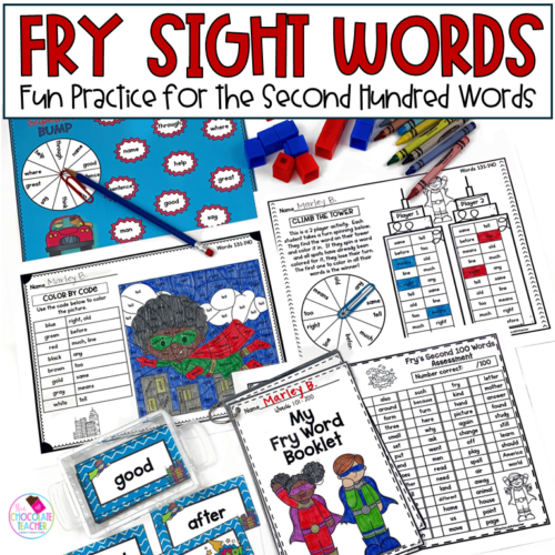 Sight Word Practice - Game - Worksheets - Fry Words 101-200 | Made By ...