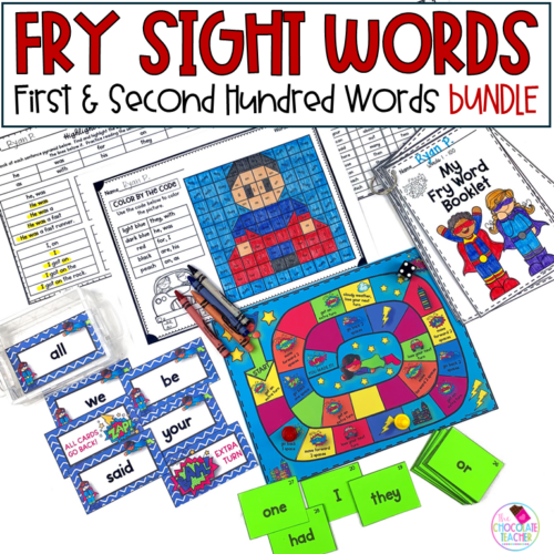 Sight Word Practice - Games - Worksheets - Fry Words 1-200 - BUNDLE ...