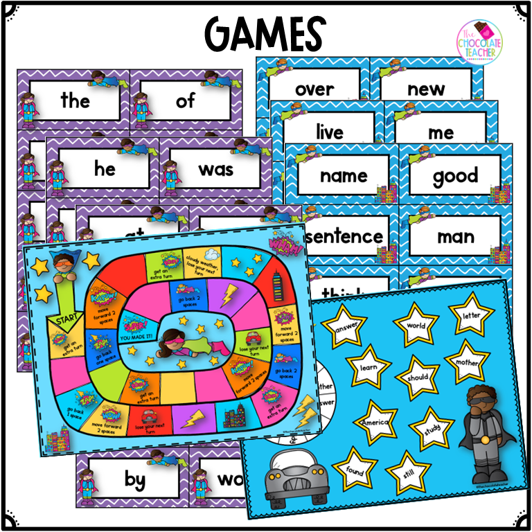 Sight Word Practice - Games - Worksheets - Fry Words 1-200 - BUNDLE ...