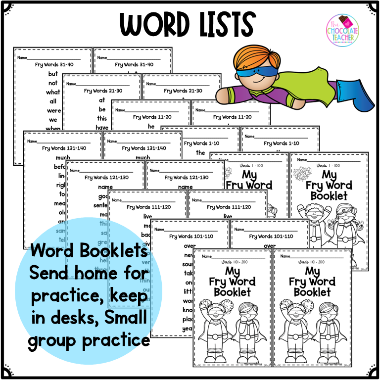 Sight Word Practice - Games - Worksheets - Fry Words 1-200 - BUNDLE ...