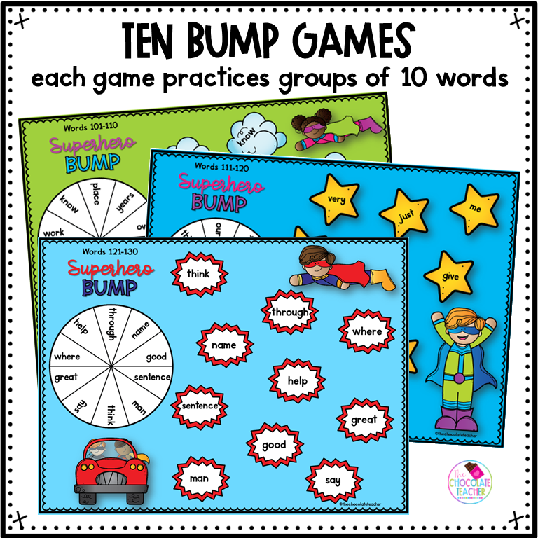 Sight Word Game - Practice - Bump Games - Fry Words 101-200 | Made By ...