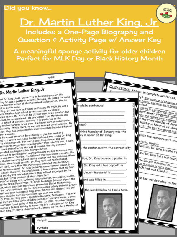 Martin Luther King, Jr. - Bundle | Made By Teachers