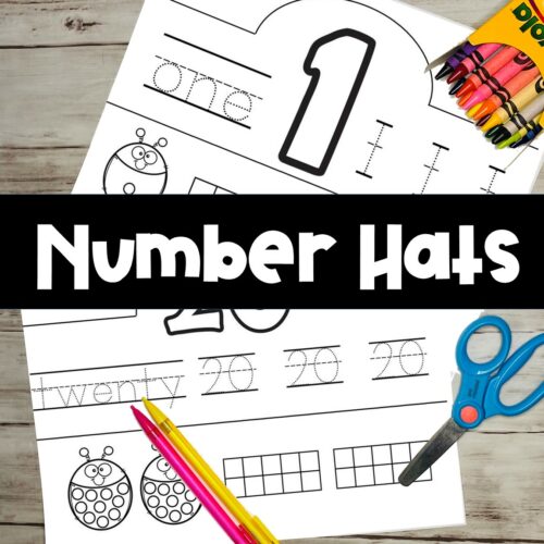 Number of the Day| Early Math Number Hats | Subitizing | Printing ...