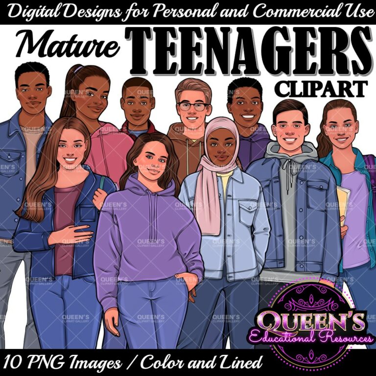 Teenagers Clipart, Teen Clipart, Mature Teens Clipart, Teenagers ...