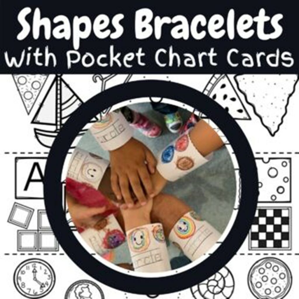 2D Shape Bracelets | Shape Watches | Pocket Chart Sort | Made By Teachers