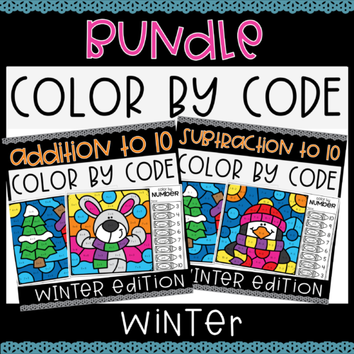 Winter Addition and Subtraction to 10 Color by Code BUNDLE | Made By ...