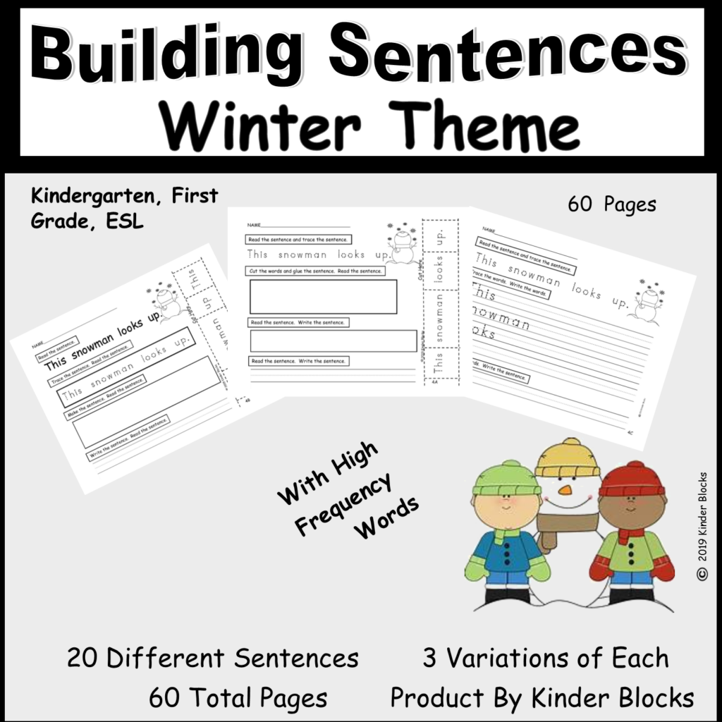 Sentence Building - Winter Edition | Made By Teachers