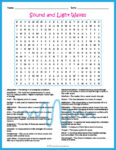 SOUND & LIGHT WAVES Word Search Worksheet Activity - Made By Teachers