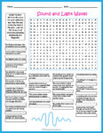 SOUND & LIGHT WAVES Word Search Worksheet Activity | Made By Teachers