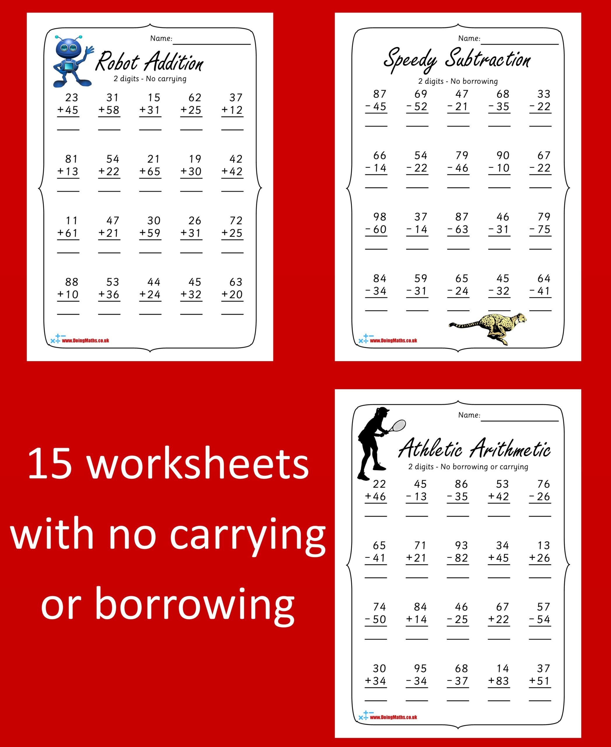 Two-digit Addition and Subtraction Worksheet Pack | Made By Teachers