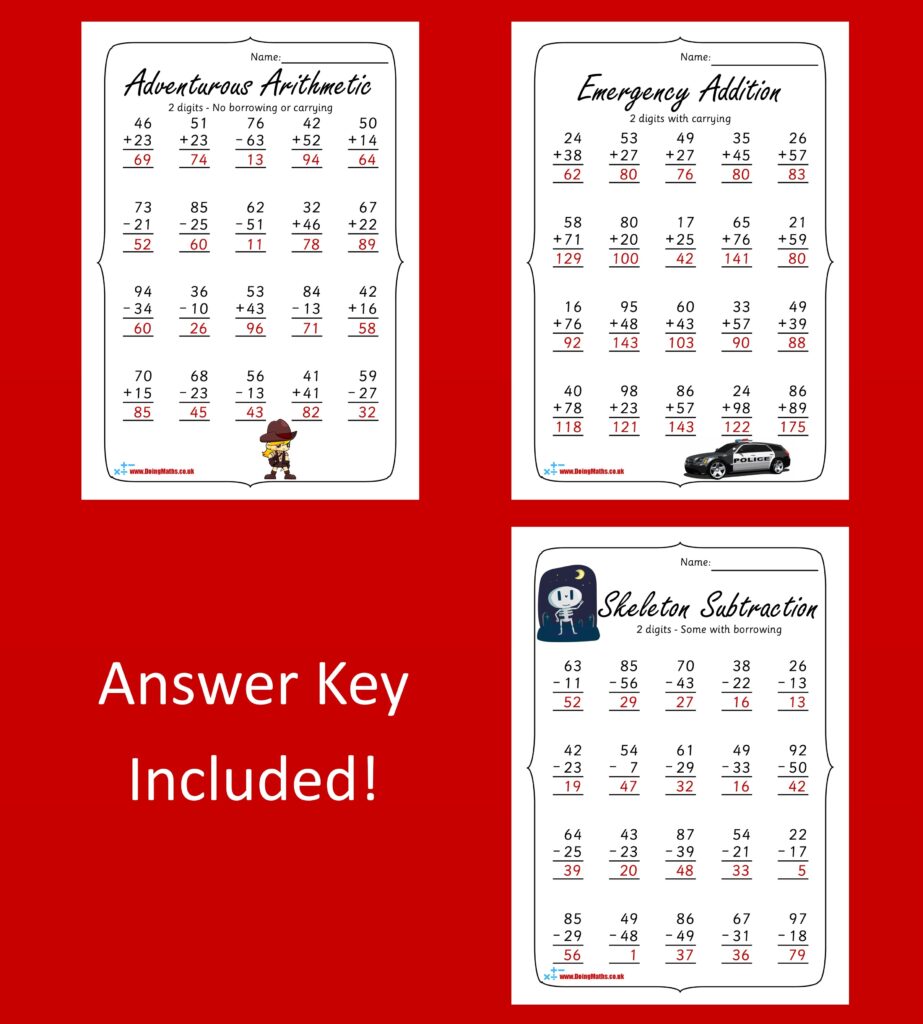 Two-digit Addition and Subtraction Worksheet Pack | Made By Teachers