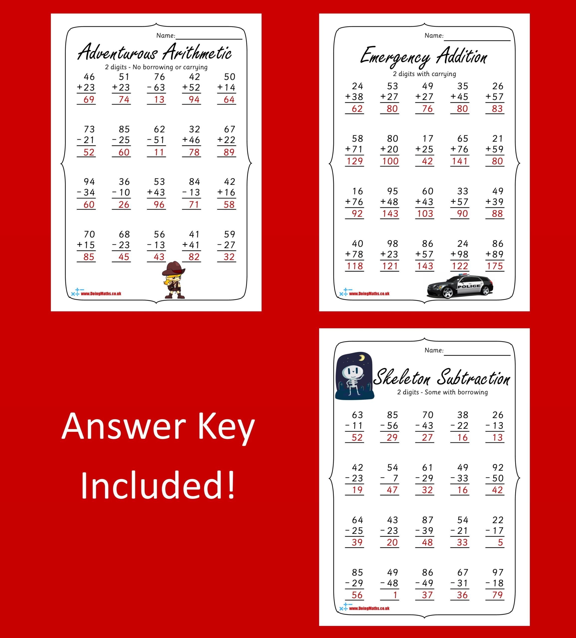Two-digit Addition and Subtraction Worksheet Pack | Made By Teachers
