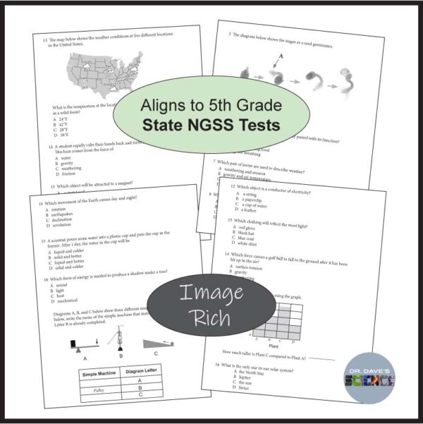 5th Grade Science NGSS Test Prep and Independent Study Review Practice ...