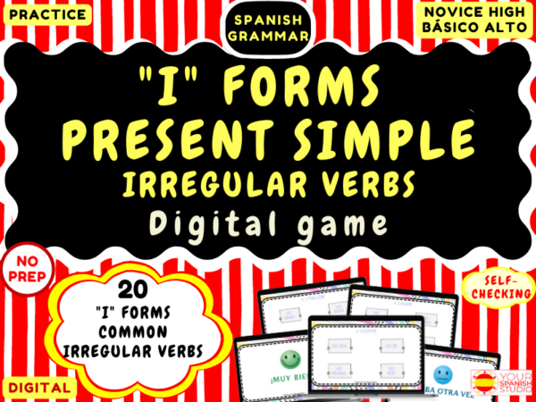 TIC TAC TOE PAST SIMPLE IN SPANISH DIGITAL GAME REGULAR AND IRREGULAR ...