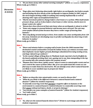 6th Science Lesson Forecasting Natural Hazards OAS 6.ESS3.2 NGSS MS ...