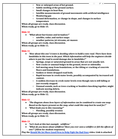 6th Science Lesson Forecasting Natural Hazards OAS 6.ESS3.2 NGSS MS ...
