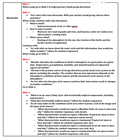 6th Science Lesson Air Mass/Weather, Climate OAS 6.ESS2.5,2.6 NGSS MS ...