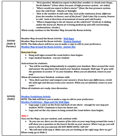 6th Science Lesson Air Mass/Weather, Climate OAS 6.ESS2.5,2.6 NGSS MS ...