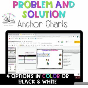 Fiction Anchor Charts and Interactive Notebook Pages: Problem and ...